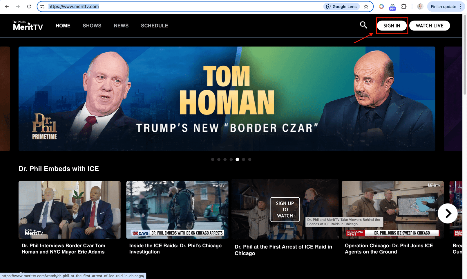 How do I sign up for Merit TV?